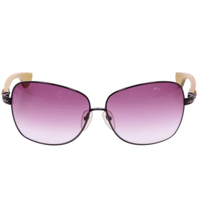 クロムハーツ サイズ:66□13-112  TWINKIE エボニーウッドテンプルティアドロップサングラス 中古 OS06