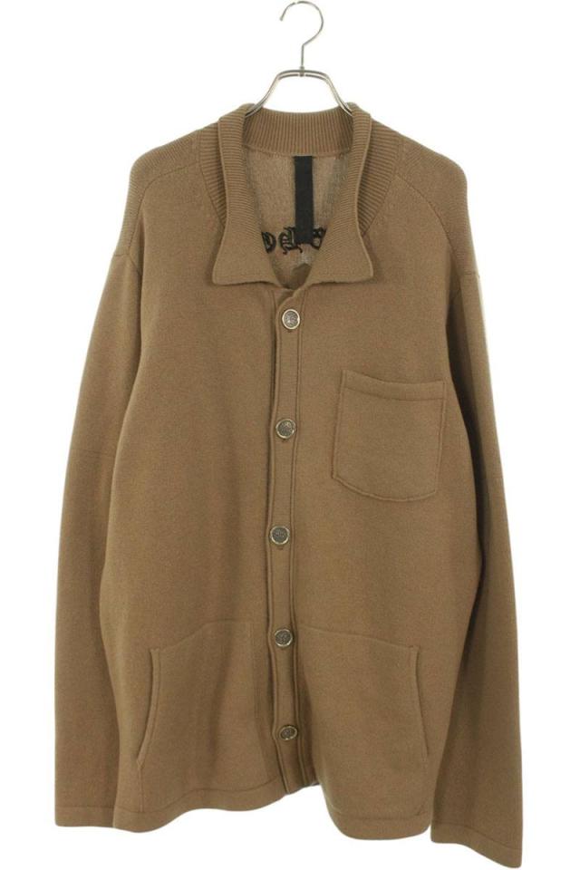 クロムハーツ サイズ:XL  SAILIN ON CARDIGAN クロスパッチ付きバック刺繍カシミアニットカーディガン 中古 NO05