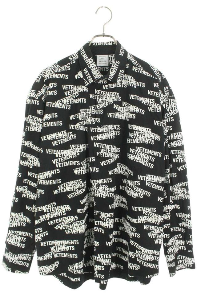 ヴェトモン サイズ:M  22SS  UE52SH160X ロゴ総柄長袖シャツ 中古 SB01