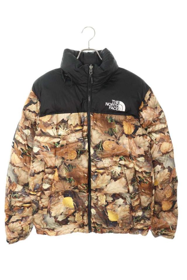 シュプリーム  ノースフェイス サイズ:S  16AW  Nuptse Jacket リーフカモ柄ヌプシダウンジャケット 中古 OM10