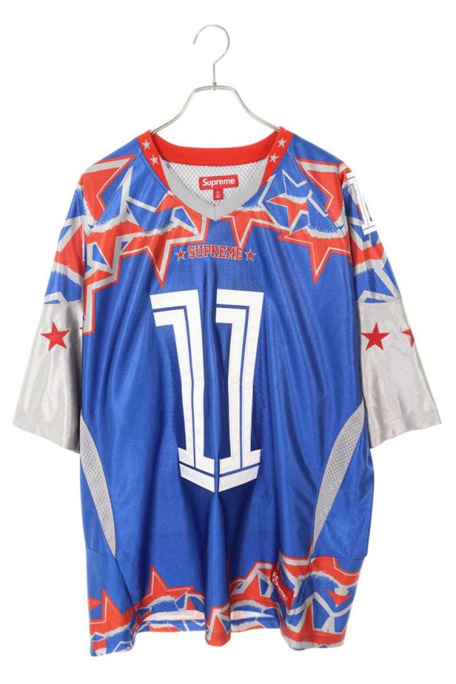 シュプリーム サイズ:XL  25SS  Stars Football Jersey スターフットボールTシャツ 中古 FK04
