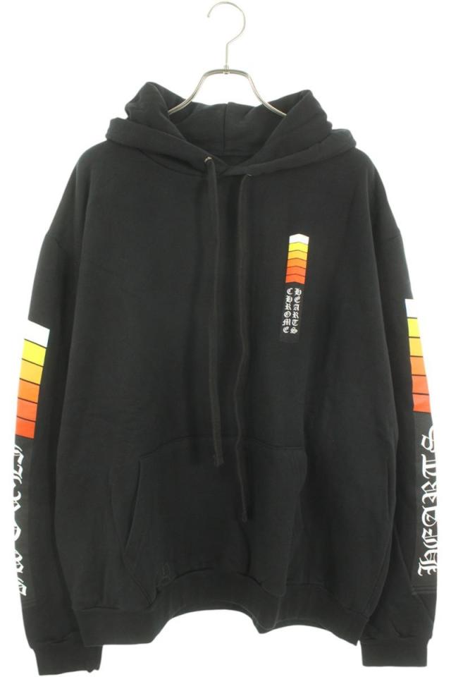 クロムハーツ サイズ:XL  SWTSHRT PLVR 袖ロゴプリントプルオーバーパーカー 中古 FK04