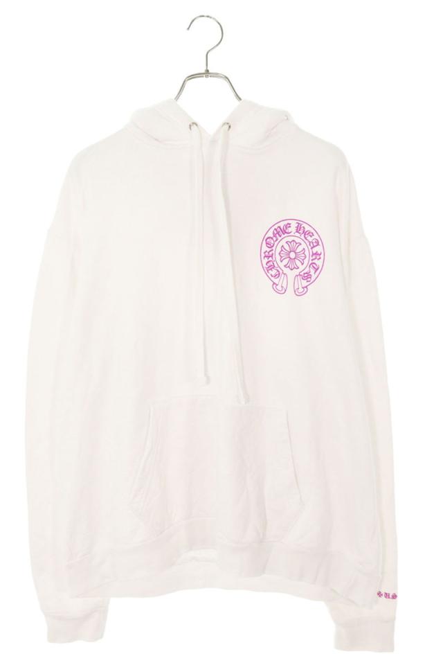 クロムハーツ サイズ:L  SWTSHRT PLVR バックホースシューラメプリントパーカー 中古 SS13
