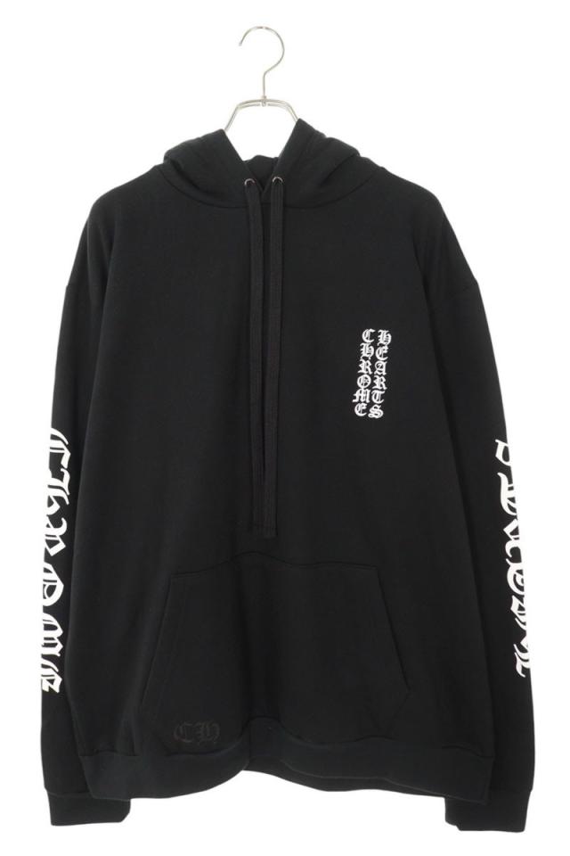 クロムハーツ サイズ:XL  SWTSHRT PLVR プルオーバーパーカー スクロールラベルプリントプルオーバーパーカー 中古 OK15