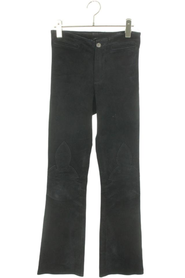 クロムハーツ サイズ:3  LTHR PANTS フレアニーレザーロングパンツ 中古 NO05