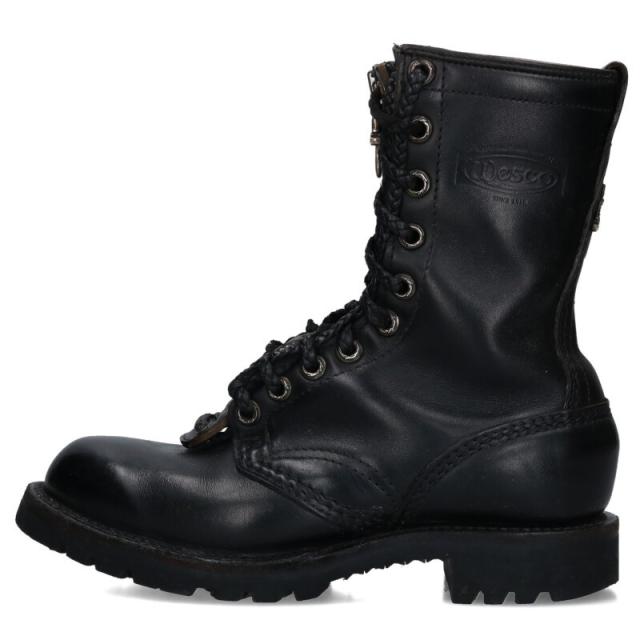 クロムハーツ   FIREMAN ファイヤーマン センターダガージップレースアップレザーブーツ 中古 OS06