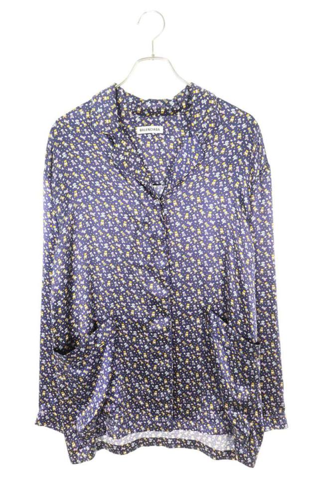 バレンシアガ サイズ:36  602450 TJLP4 ベアプリントパジャマ長袖シャツ 中古 BS55