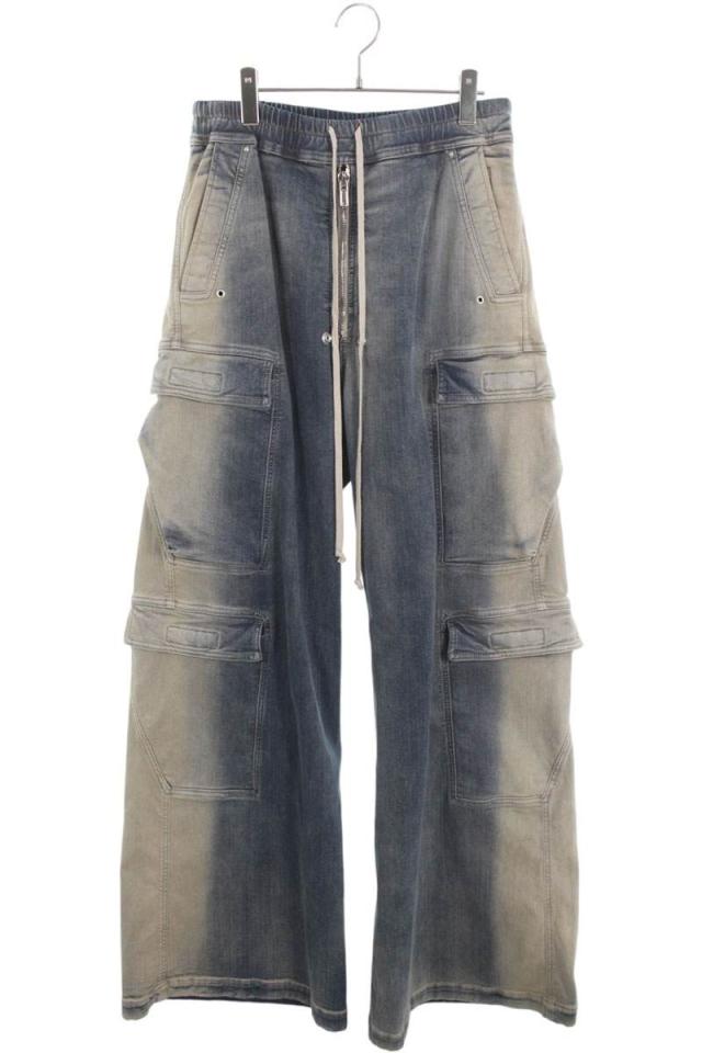 リックオウエンス   23SS  RR01C4308-SDMPDE DOUBLE CARGO JUMBO BELAS ダブルカーゴジャンボベラロングパンツ 中古 SB01
