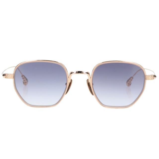 クロムハーツ サイズ:48□21-150  BONE PRONE I CHプラステンプルメタルフレームサングラス 眼鏡 中古 OK15