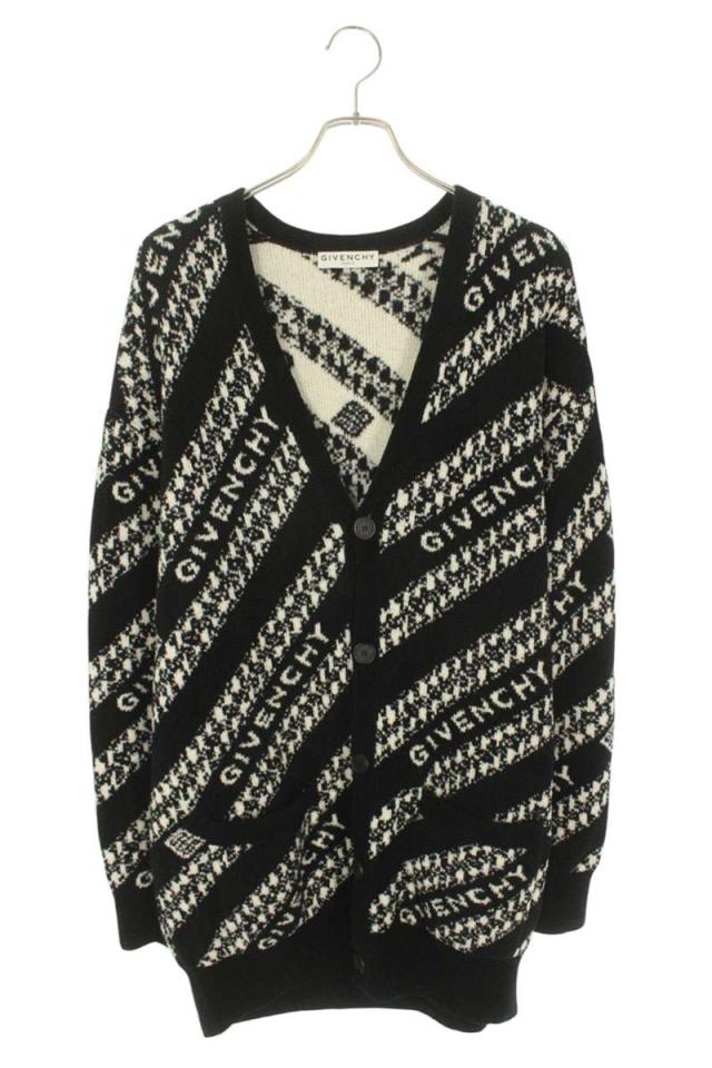 ジバンシィ サイズ:S  BM90EF4Y6Q ロゴジャガードニットカーディガン 中古 OM10