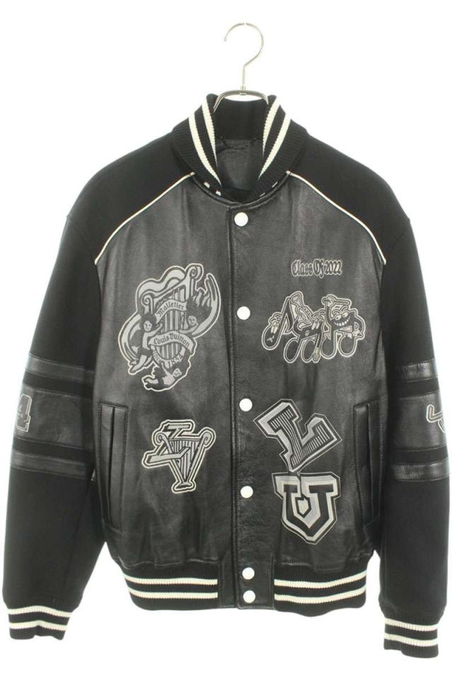 ルイヴィトン サイズ:48  RM231M U35 HOL07E マルチパッチレザーバーシティスタジャンジャケットブルゾン 中古 SS13