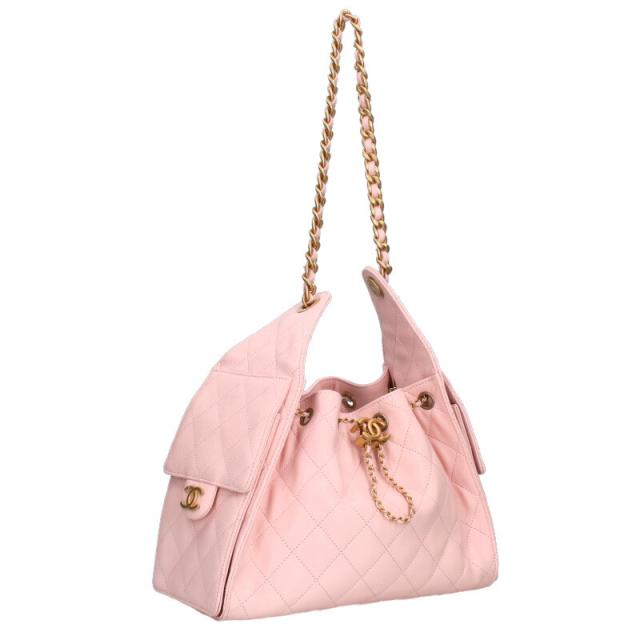 シャネル   シャネル25スモール キャビアスキンキルティングハンドバッグ 中古 SS13