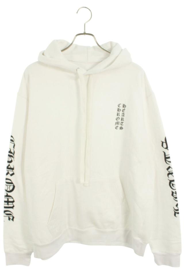クロムハーツ サイズ:L  SWTSHRT PLVR プルオーバーパーカー 袖ロゴプリントプルオーバーパーカー 中古 SS07