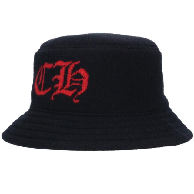 クロムハーツ サイズ:L CHロゴカシミアニットバケットハット 中古 SJ02