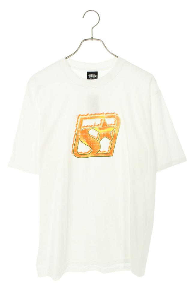 ステューシー サイズ:M  25SS  BLAZE TEE ブレイズロゴプリントTシャツ 中古 BS55