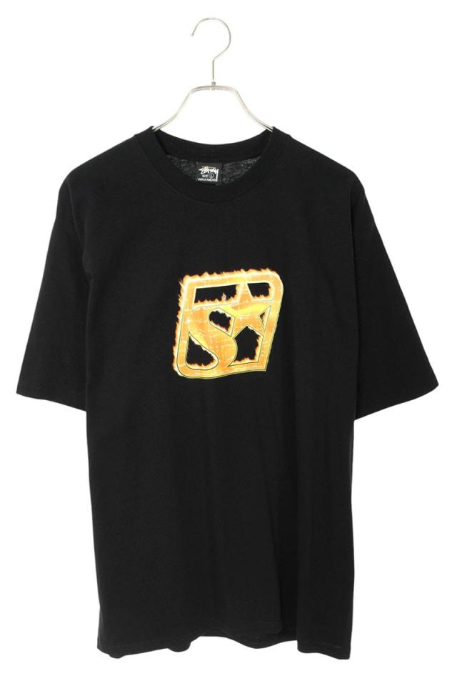 ステューシー サイズ:L  25SS  BLAZE TEE ブレイズロゴプリントTシャツ 中古 BS55
