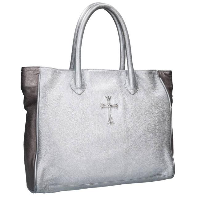 クロムハーツ   LADY LYNN ラージクロス装飾レザートートバッグ 中古 GZ11