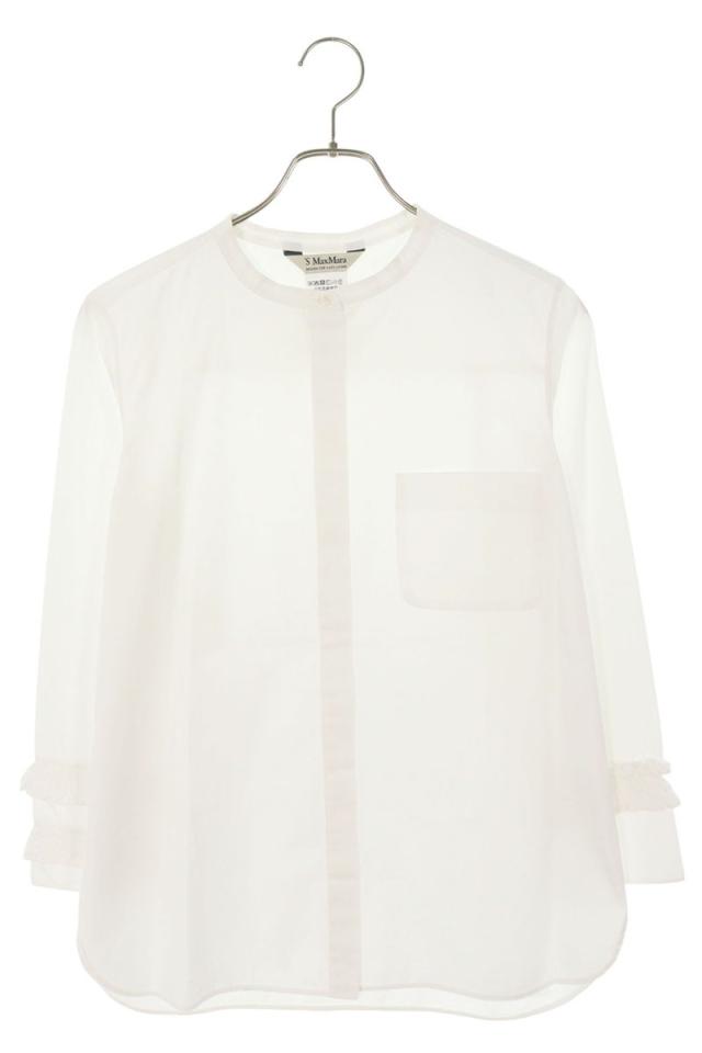 エスマックスマーラ サイズ:36  919602196 袖フリルポプリン長袖シャツ 中古 BS99