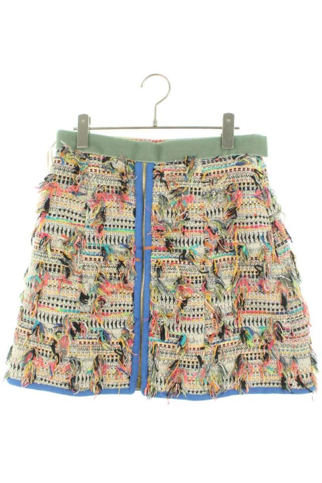 シャネル サイズ:40  P56267V42296 ツイードセンタージップスカート 中古 BS99