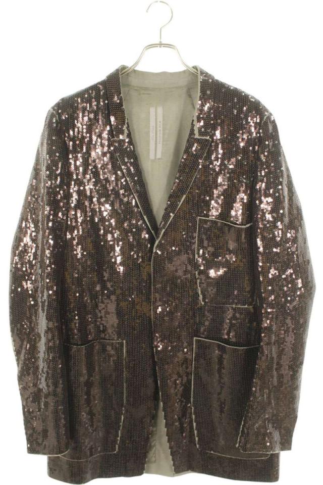 リックオウエンス サイズ:48  RU21S6723 スパンコールロングテーラードジャケット 中古 BS55