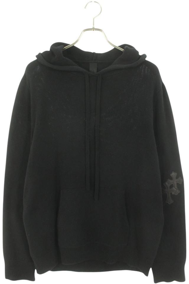 クロムハーツ サイズ:M  WAITING ROOM HD PLVR CSHMR クロスパッチ付きカシミアパーカー 中古 SS07