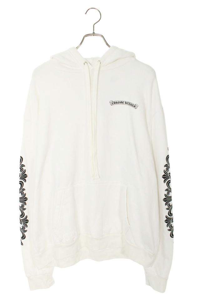 クロムハーツ サイズ:L  SWTSHRT PLVR プルオーバーパーカー 袖フローラルバックヴァインダガープリントプルオーバーパーカー 中古 SS13