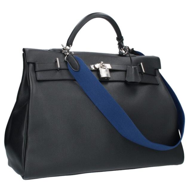 エルメス サイズ:50  ケリー50 Z刻印 SV金具ブラックトートバッグ 中古 GZ14