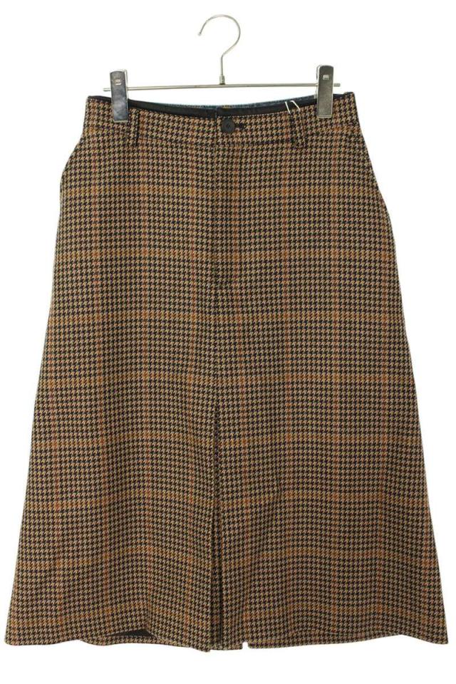 バレンシアガ サイズ:34  675414 TLU13 ハウンドトゥースデニムスカート 中古 BS99