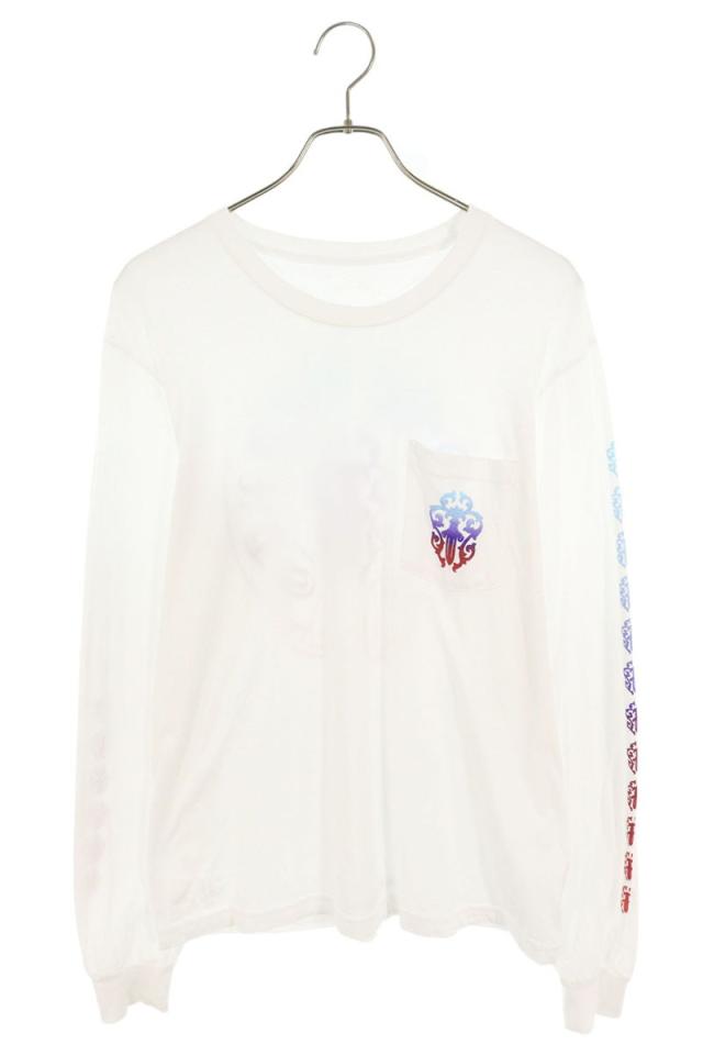 クロムハーツ サイズ:L  CH L S  1 バックダガー袖ロゴプリント長袖カットソー 中古 SJ02