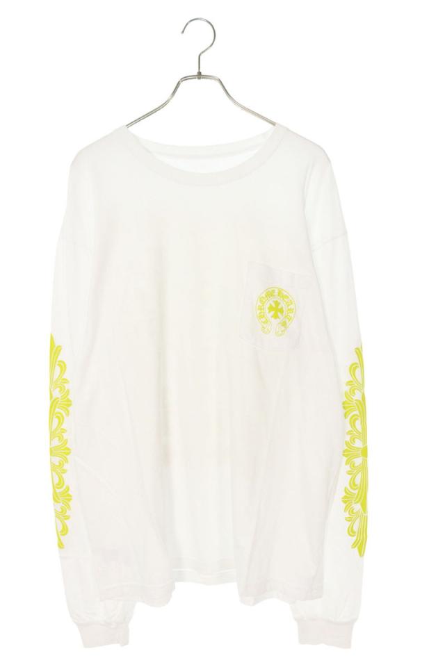 クロムハーツ サイズ:XXL  CH L S  1 バック英字プリント長袖カットソー 中古 FK04