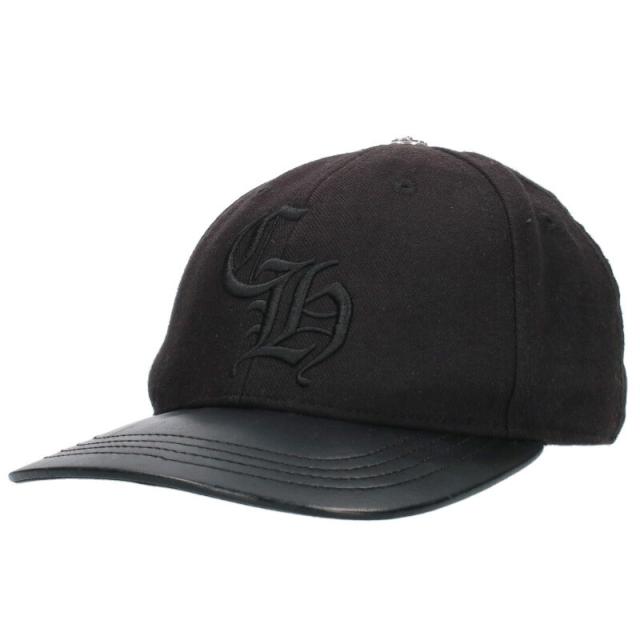 クロムハーツ サイズ:7.375  BASEBALL TRUCKER ベースボールトラッカー レザー切替CH刺繍ベースボールキャップ 中古 SS07