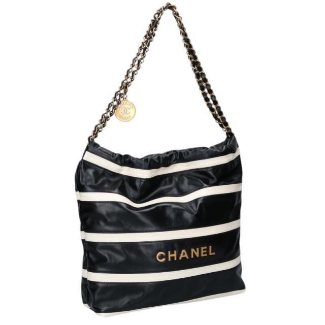 シャネル   CHANEL22 スモール シャイニーカーフスキンハンドバッグ 中古 GZ14