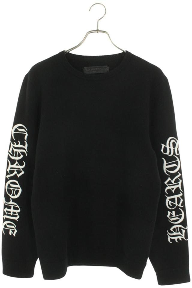 クロムハーツ サイズ:M 袖ロゴ刺繍カシミアニット 中古 NO05