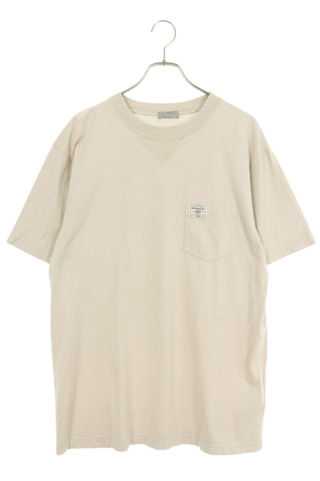 ディオール サイズ:M  243J634A0677 ロゴ刺繍Tシャツ 中古 SB01