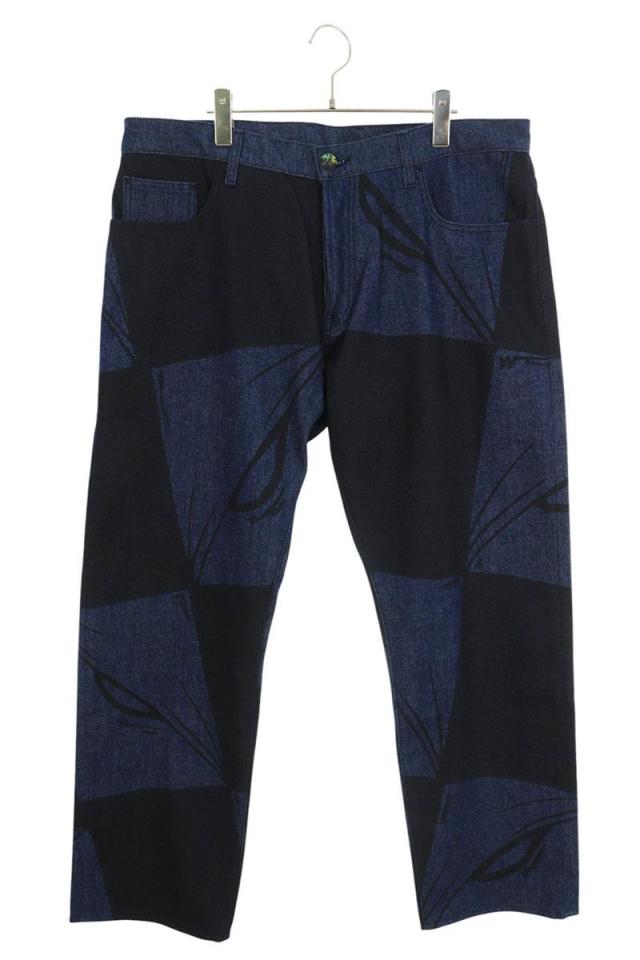 アンチプロモ サイズ:36インチ 99EYES総柄デニムパンツ 中古 NO05