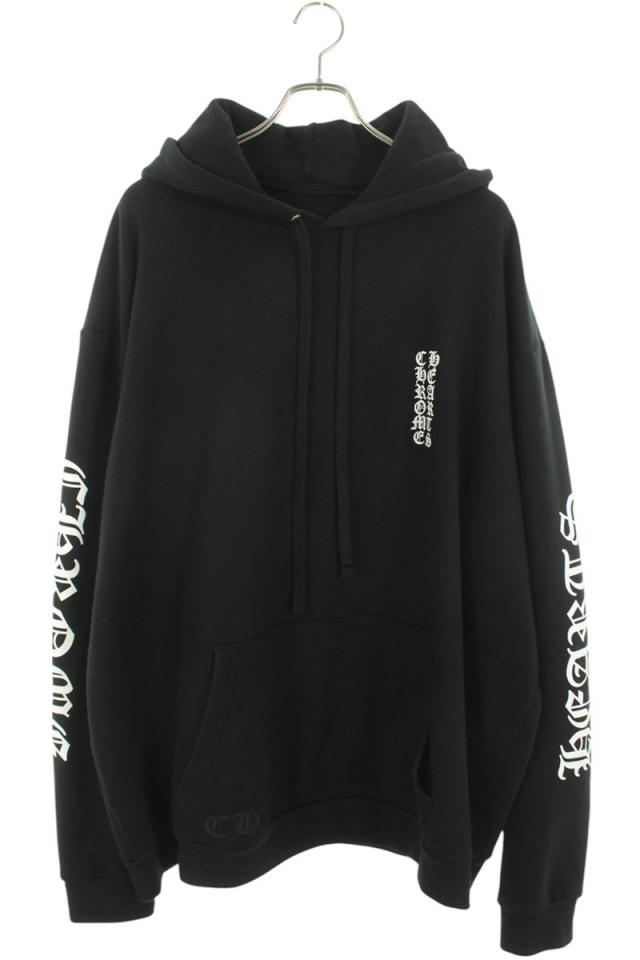 クロムハーツ サイズ:XXL SWTSHRT PLVR アームロゴプリントプルオーバーパーカー 中古 SS13