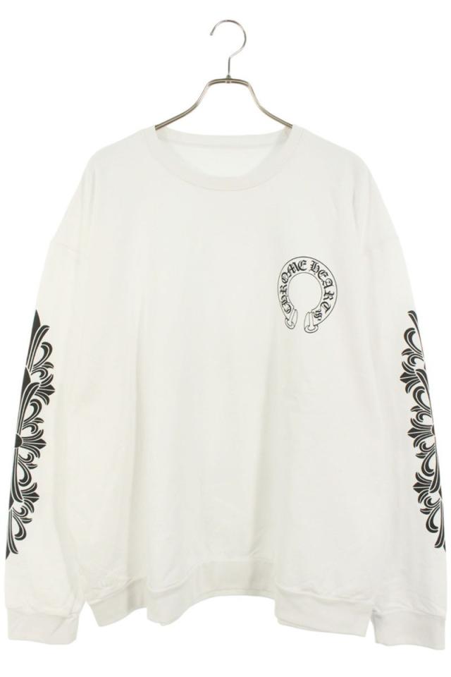 クロムハーツ サイズ:XXL  SWTSHRT PLVR バックホースシュー袖フローラルプリントスウェット 中古 OK15