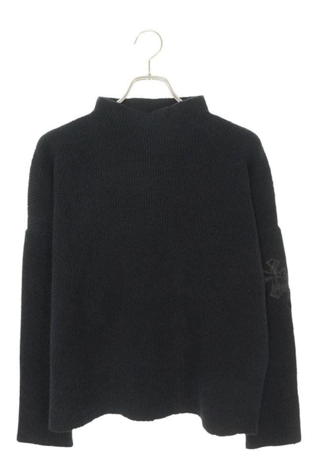 クロムハーツ サイズ:XSM/SML ハラコクロスパッチ付きハイネックニット 中古 OK15