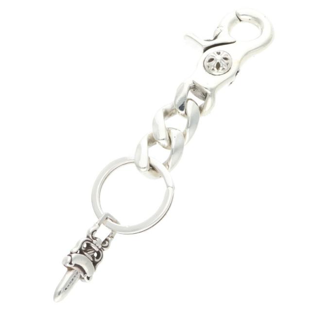 クロムハーツ サイズ:ショート  CLP CHN CLASSIC-S ショートクラシックリンク シルバーキーチェーン 中古 NO05