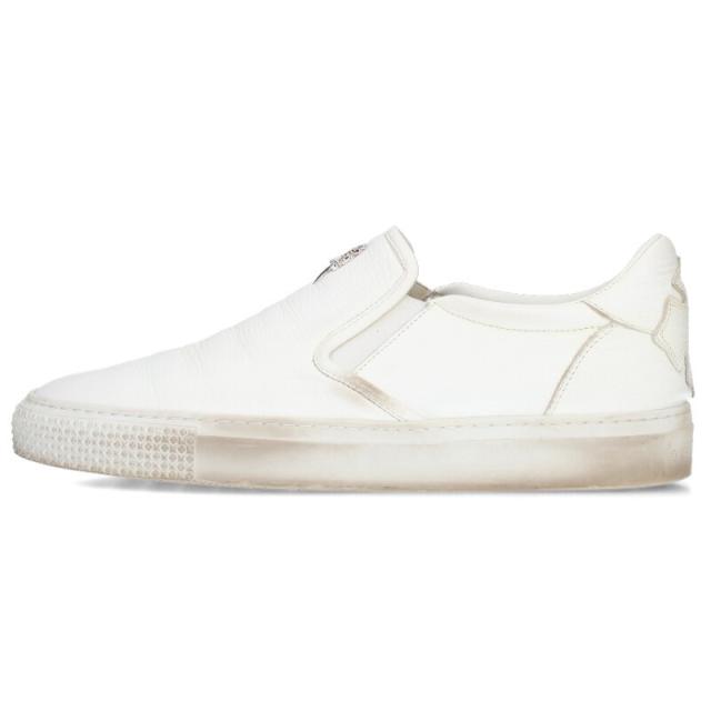 クロムハーツ サイズ:42  SLIP ON CHプラスレザーパッチダガー付レザースリッポン 中古 OS06
