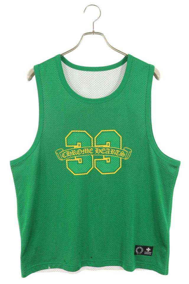クロムハーツ サイズ:M  MESH WARM UP JERSEY リバーシブルCHロゴプリントメッシュタンクトップ 中古 SJ02