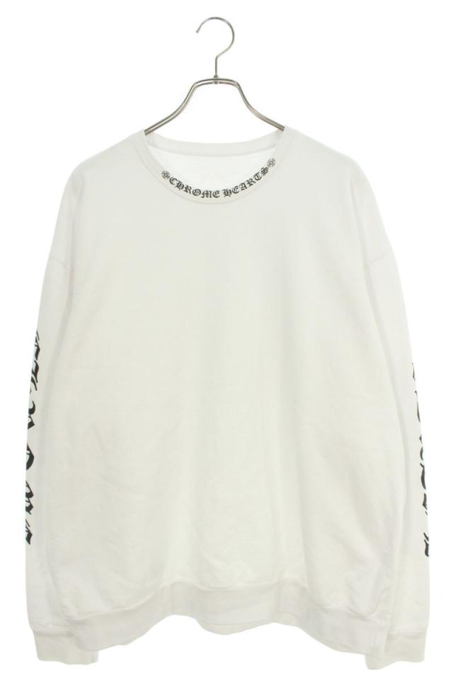 クロムハーツ サイズ:XL  SWTSHRT PLVR ネックロゴプリントスウェット 中古 OS06