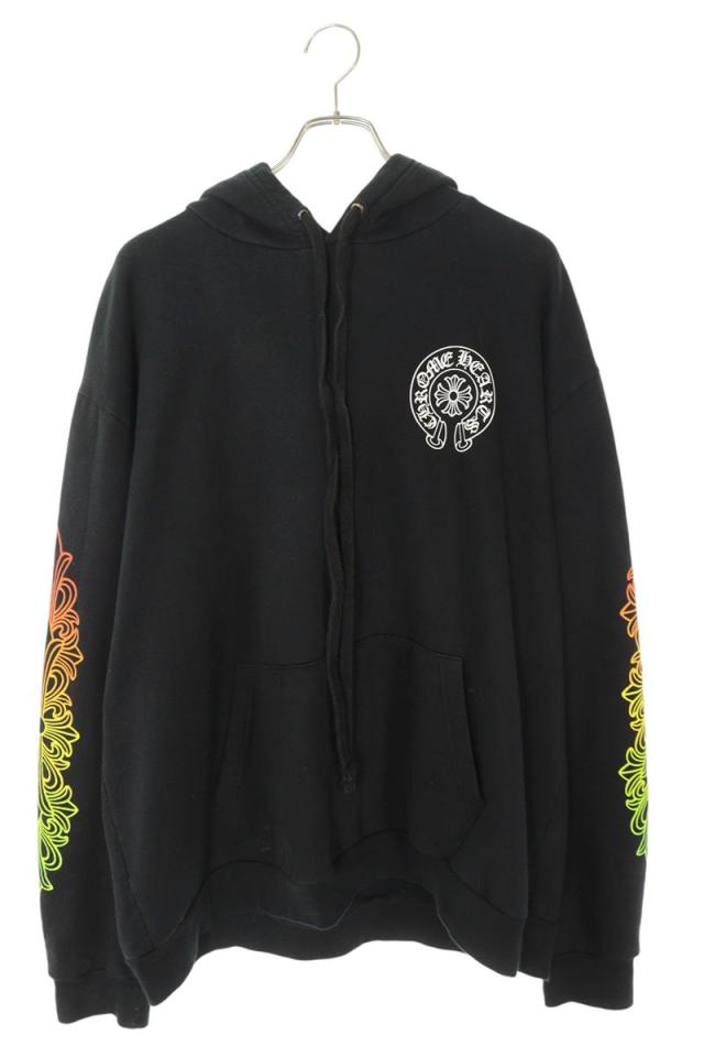 クロムハーツ サイズ:XL  SWTSHRT PLV サークルロゴグラデーションプリントプルオーバーパーカー 中古 OK15
