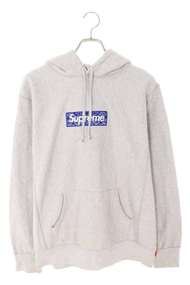シュプリーム サイズ:M 19AW Bandana Box Logo Hooded Sweatshirt バンダナボックスロゴプルオーバーパーカー 中古 OM10