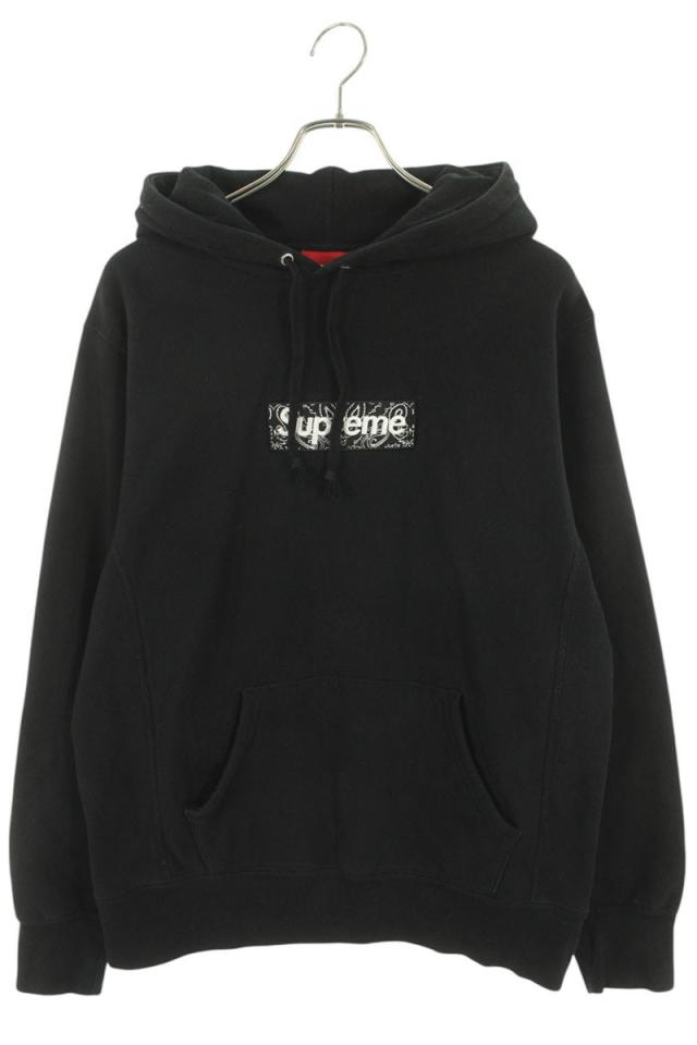 シュプリーム サイズ:M  Bandana Box Logo Hooded Sweatshirt バンダナボックスロゴプルオーバーパーカー 中古 OM10