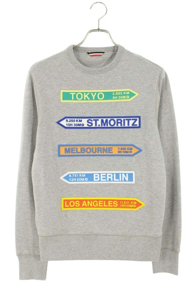 モンクレール サイズ:XS  MAGLIA GIROCOLLO ラバーワッペンクルーネックスウェット 中古 OM10