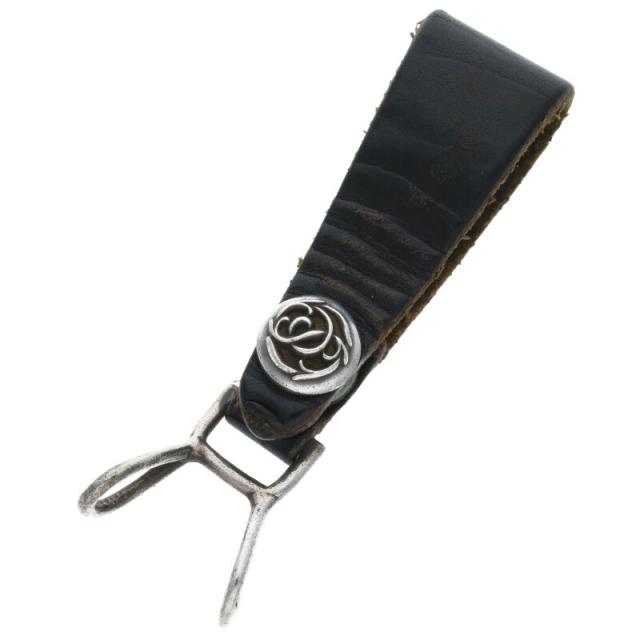 クロムハーツ   BELT LOOP フローラルボールボタンレザーベルトループ 中古 SJ02