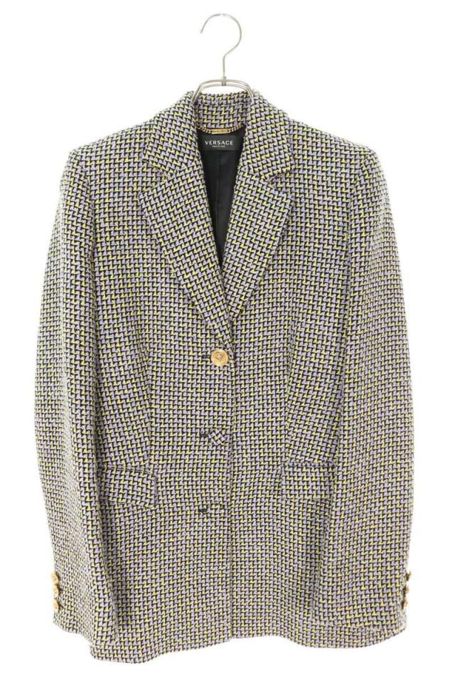 ジャンニヴェルサーチ サイズ:38  1003266 1A02852 ツイード3Bテーラードジャケット 中古 BS99