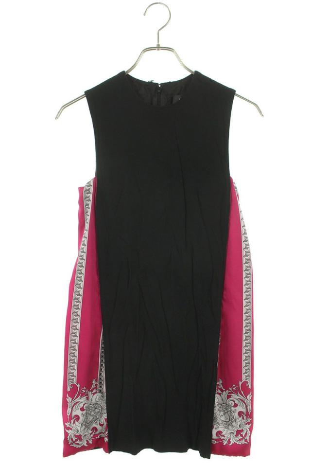 ヴェルサーチェ サイズ:36  1006325 1A09131 シルク切り替えノースリーブワンピース 中古 BS99