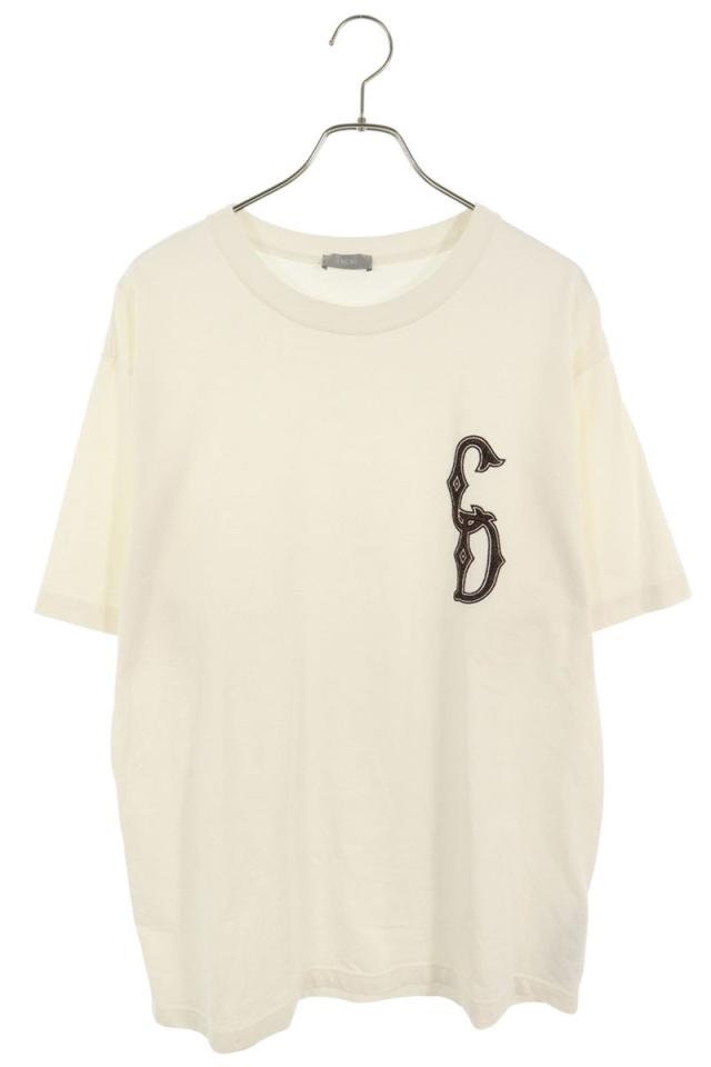 ディオール サイズ:XL  23AW  343J637A0554 ロゴエンブロイダリーTシャツ 中古 OM10